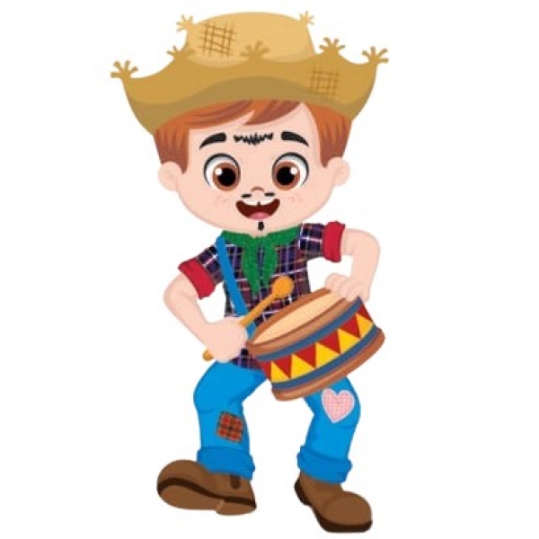 Painel E.V.A Menino c/ Zabumba Junino Piffer - Festa Junina - Felix ...