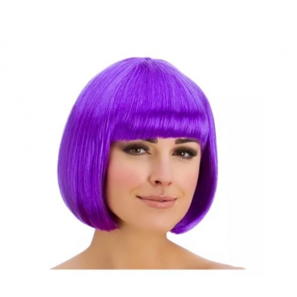 Peruca Sintética Chanel Roxa - Perucas - Felix Fantasias