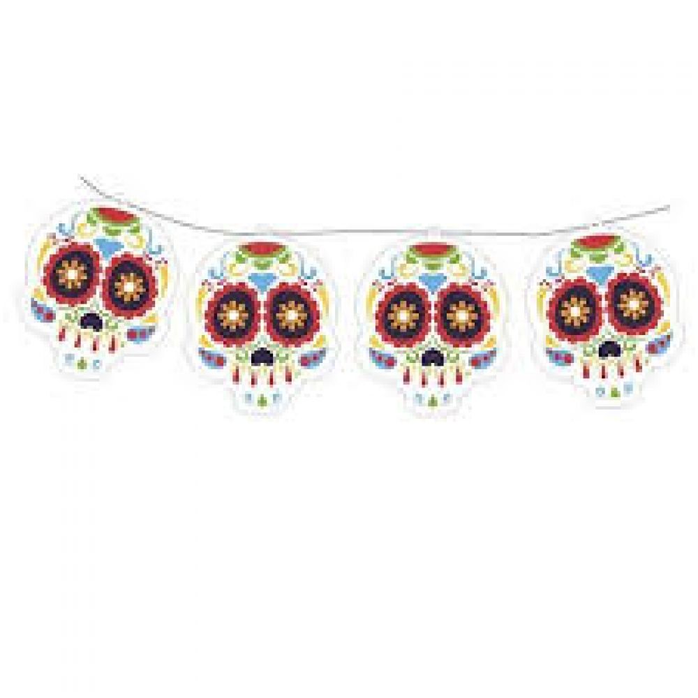 Faixa Decorativa Caveira Mexicano Junco - Felix Fantasias