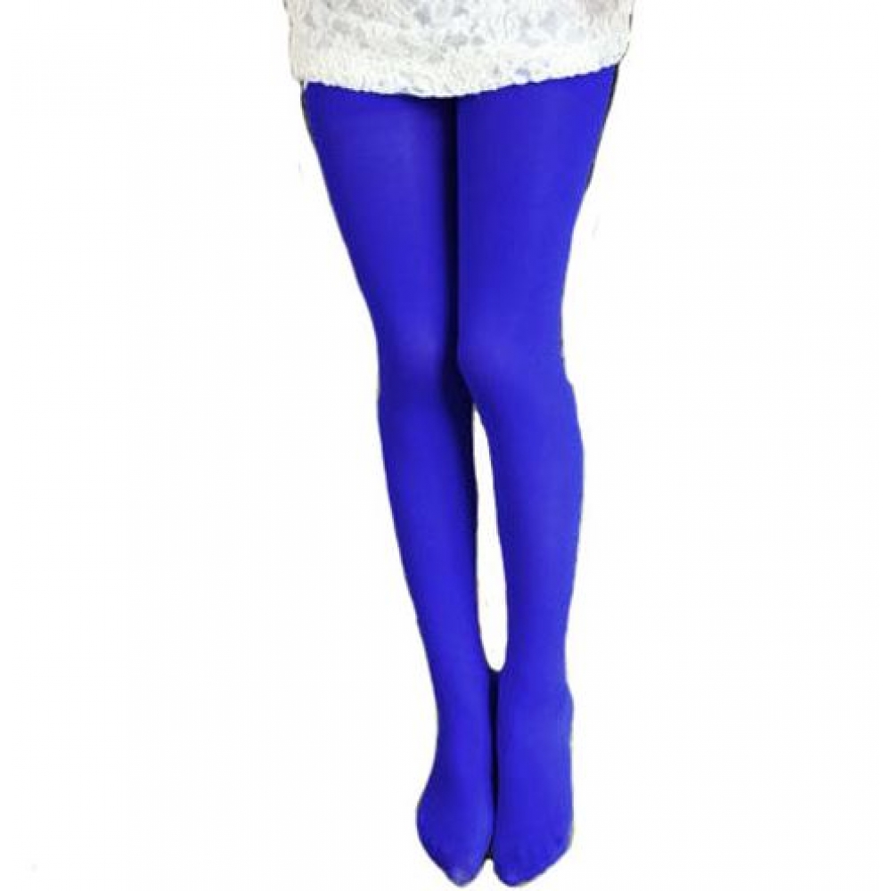 Meia Calça Lisa Azul Adulto - Acessórios para fantasia - Felix Fantasias