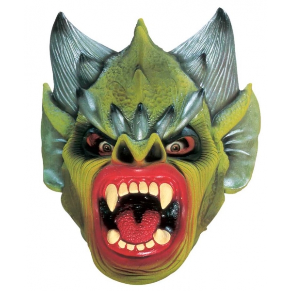 Máscara Látex Demônio Verde Inteira Spook - Máscaras - Felix Fantasias